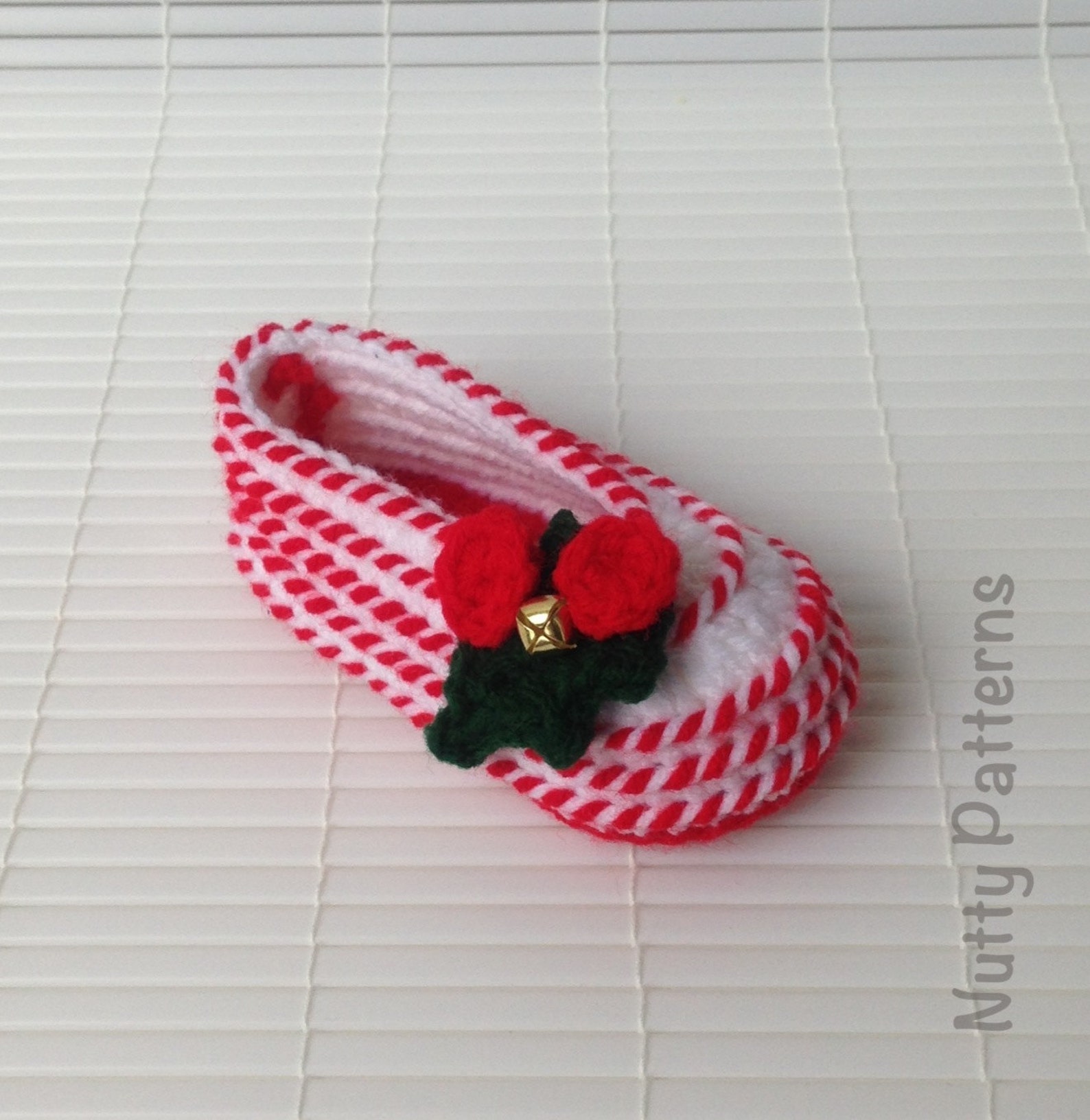 Crochet Patterns Christmas Candy Cane Shoes Babies and | Etsy