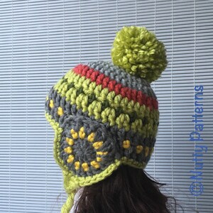 Crochet Patterns * Wheel Hat * Instant Download Pattern #451 * Ear ...