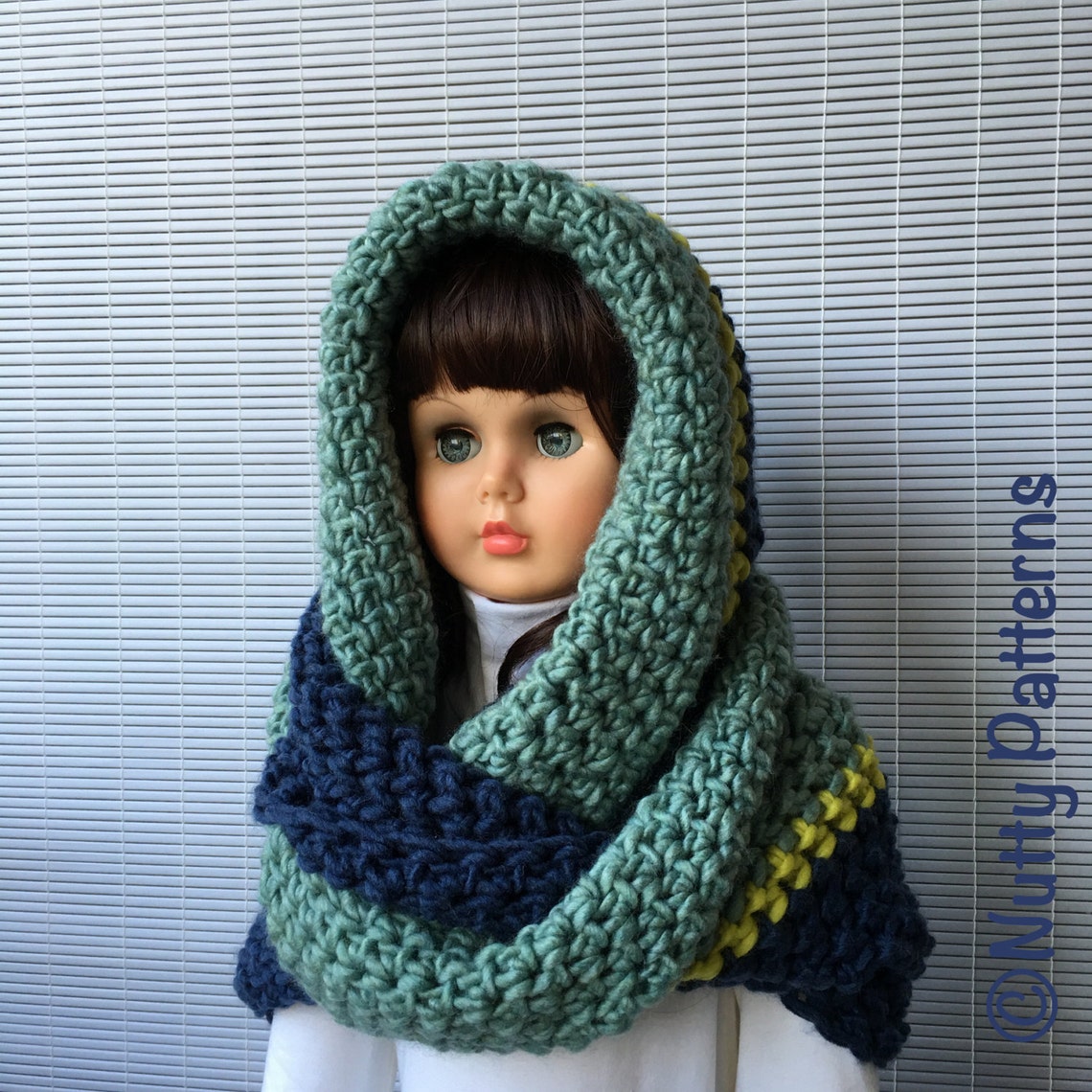 Crochet Pattern LOGAN HOODED INFINITY scarf Instant - Etsy España