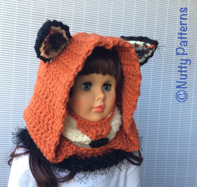 Crochet Patterns Fox Hooded Cowl Instant Download Pattern | Etsy