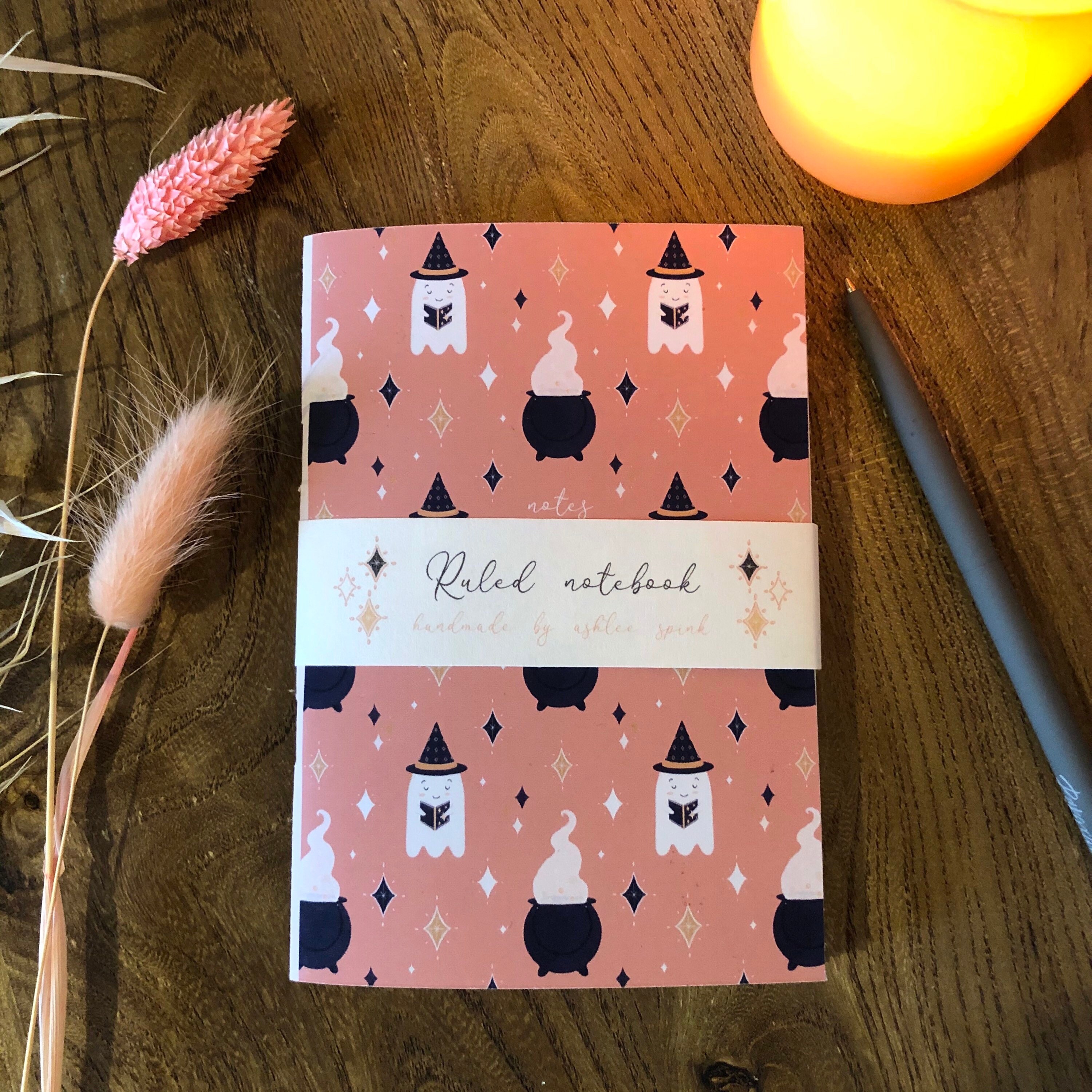 Paper & Party Supplies Dandy Lion Illustrated Handmade A6 Ruled ...