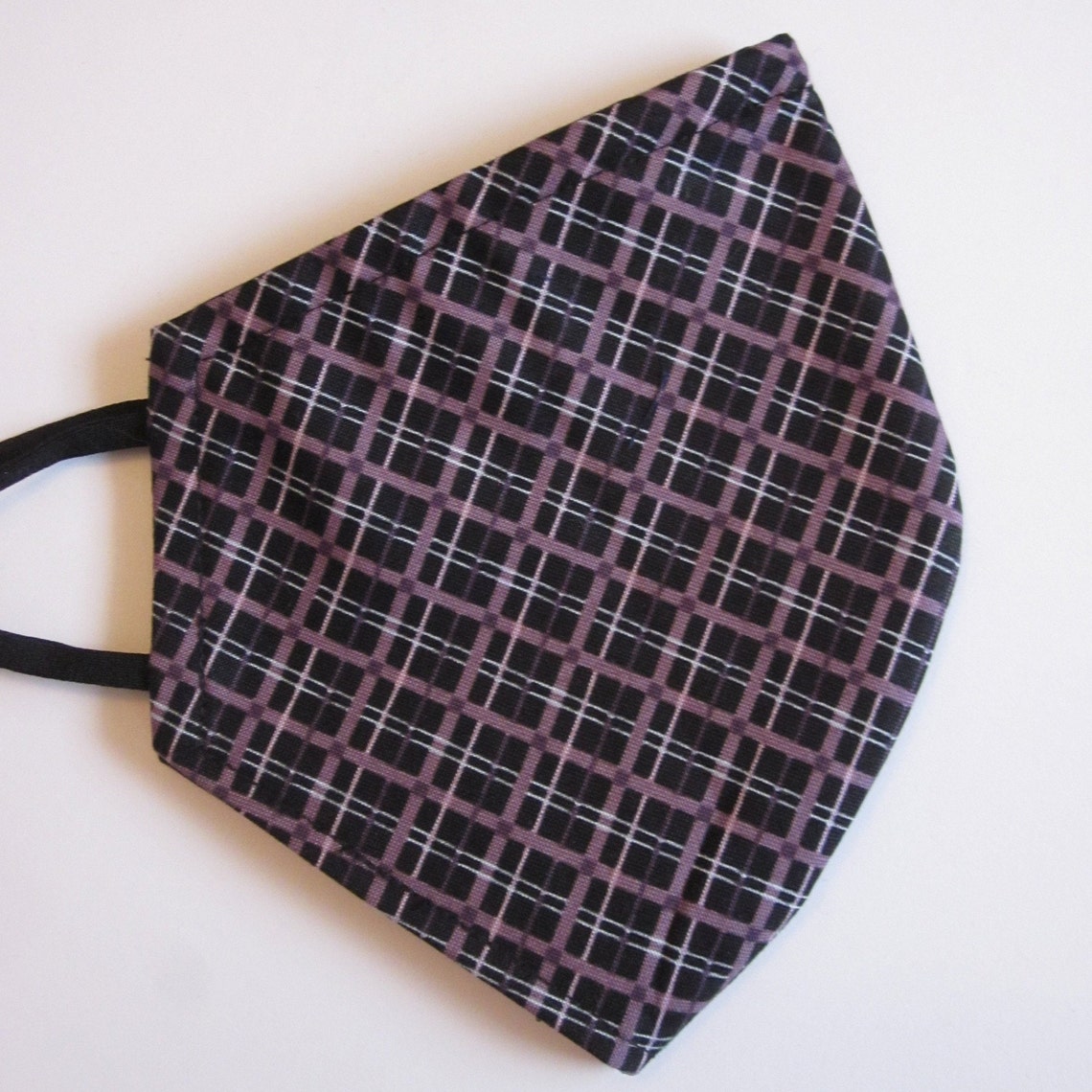 Unisex purple checker build-in filter cotton 3 layers washable | Etsy