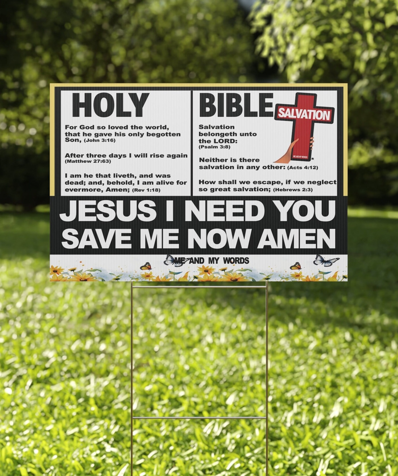 Yard Sign Christian Yard Sign Salvation Sign Prayer Sign Religious Sign ...