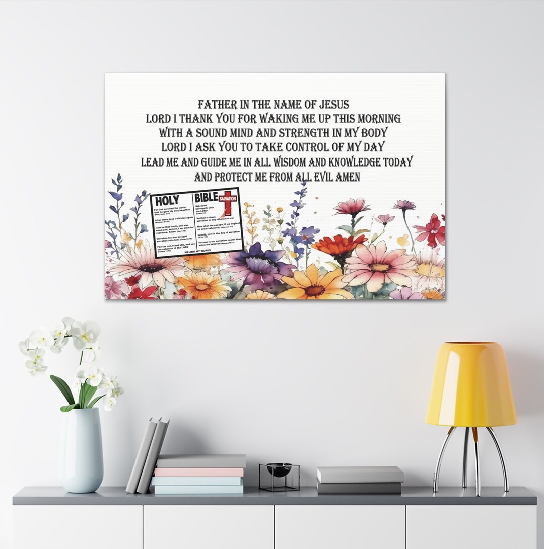 2.morning Prayer Christian Wall Art Canvas for Gift Christian Art ...