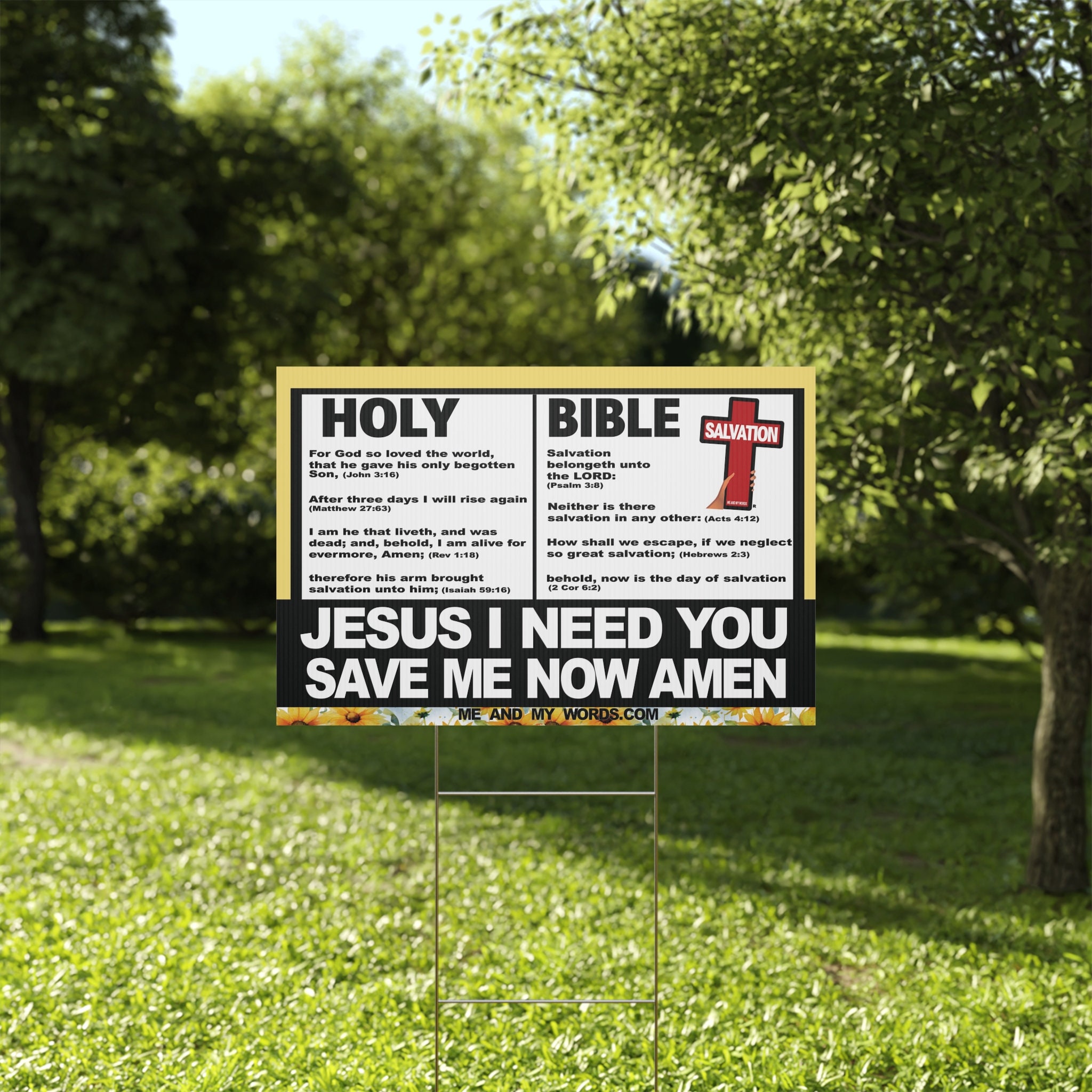 Yard Sign Christian Yard Sign Salvation Sign Prayer Sign Religious Sign ...