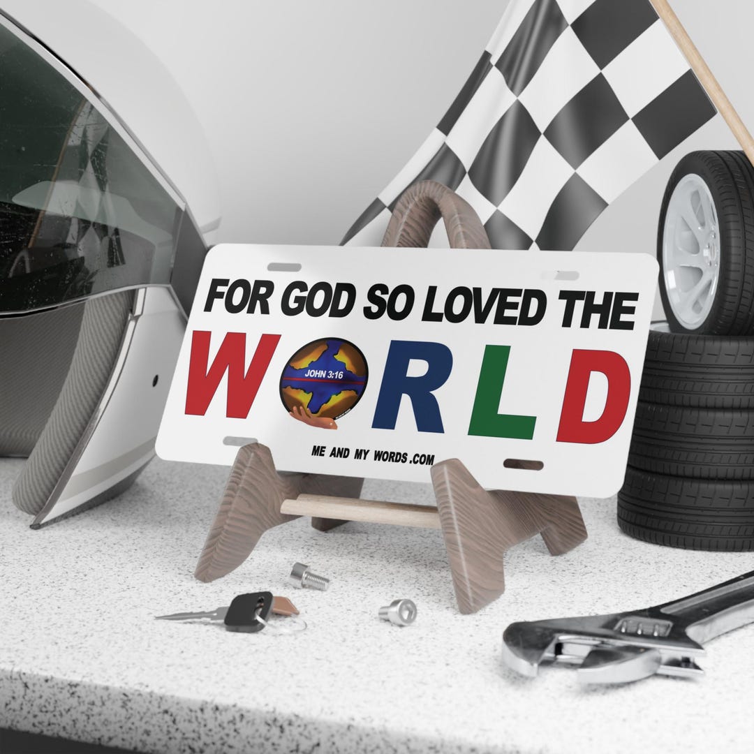 License Plate John 3:16, Christian License Plate, Jesus License Plate ...