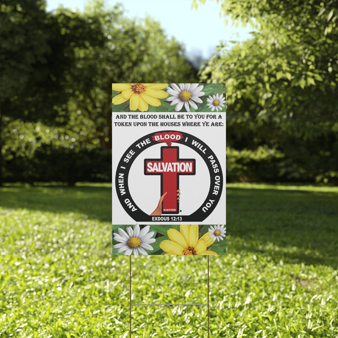 Yard Sign Christian Yard Sign Pass Over Yard Sign Inspirational Sign ...