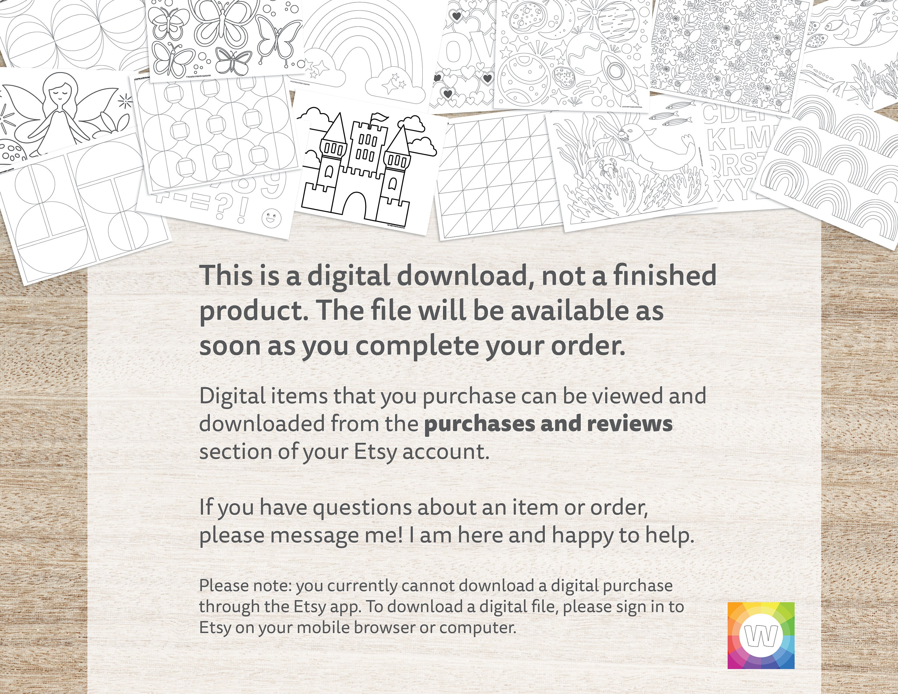 Rainbow Sparkle Printable Digital Download Coloring Page Activity Sheet ...