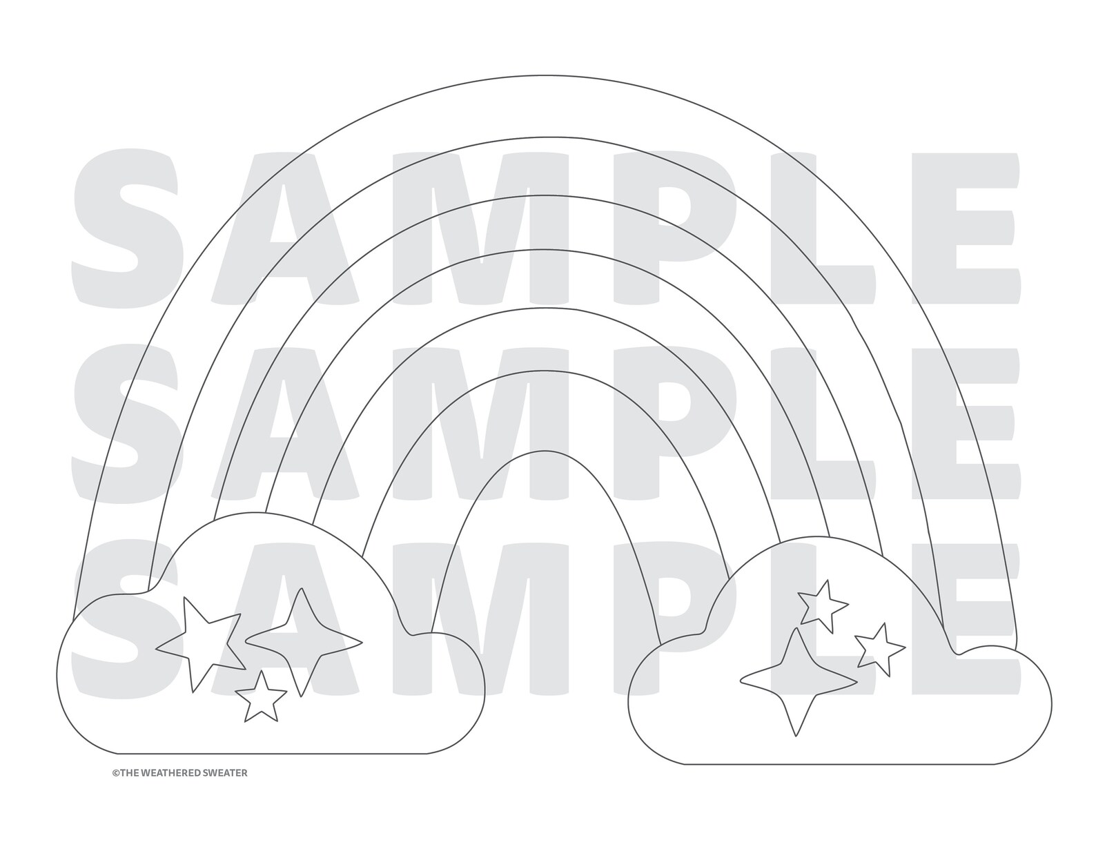 Rainbow Sparkle Printable Digital Download Coloring Page Activity Sheet ...