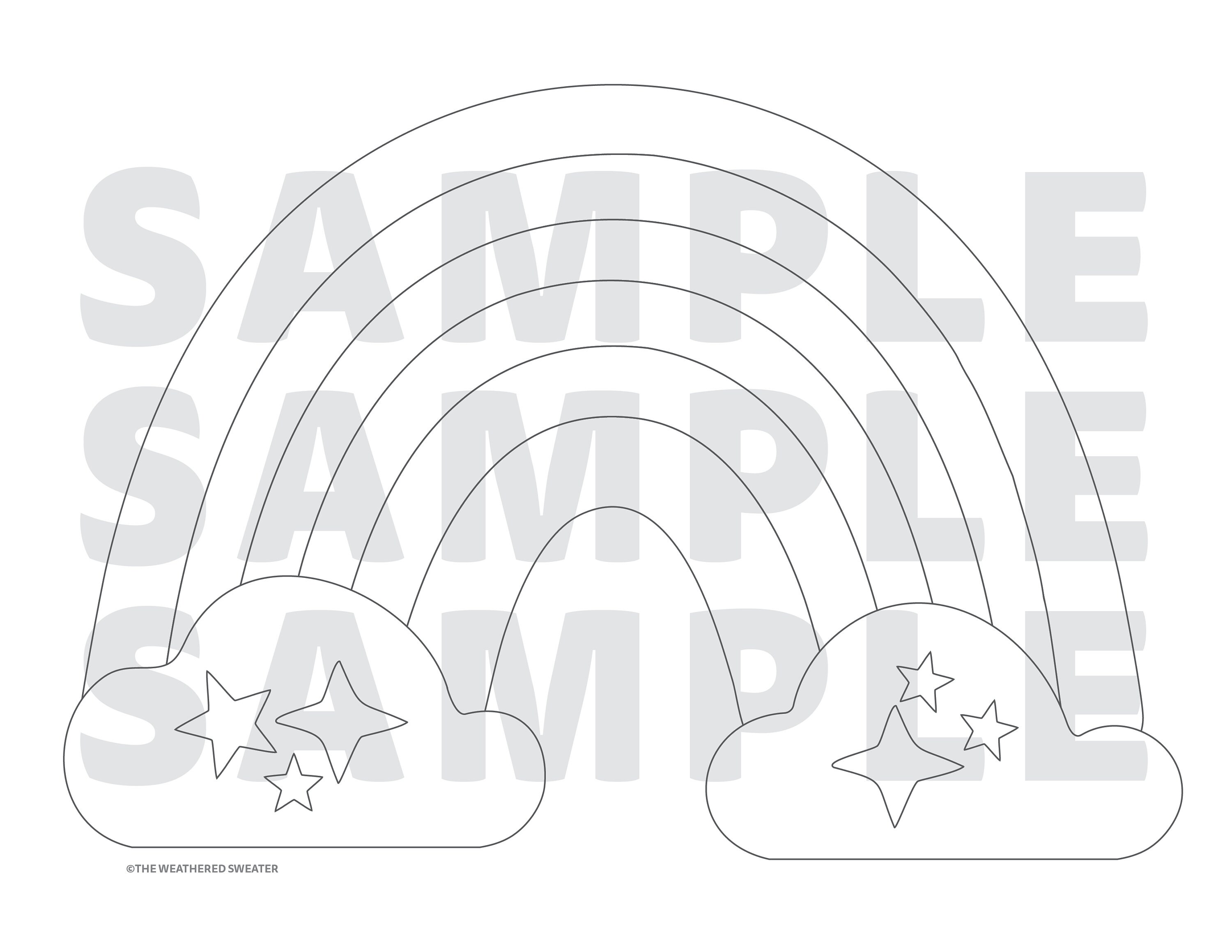 Rainbow Sparkle Printable Digital Download Coloring Page Activity Sheet ...