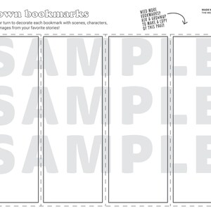 Make and Design Your Own Bookmarks Printable Digital Download Coloring ...