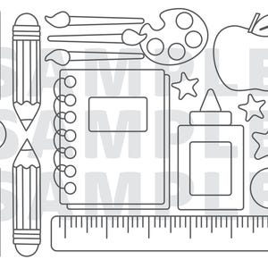 Back to School Printable Digital Download Coloring Page Activity Bundle ...
