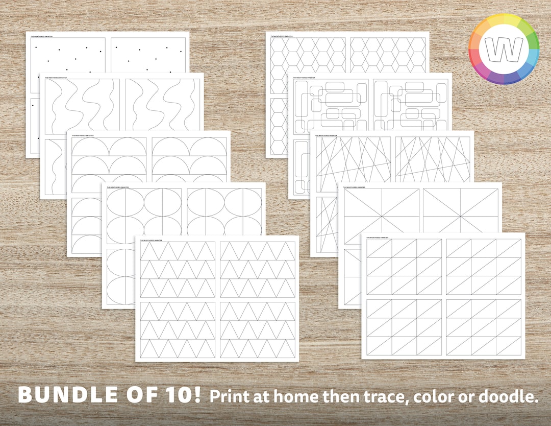 Little Doodles 1 Printable Coloring Zentangle or Zendoodle Drawing ...