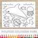 Dolphin Ocean Animals Printable Digital Download Coloring Page Activity ...