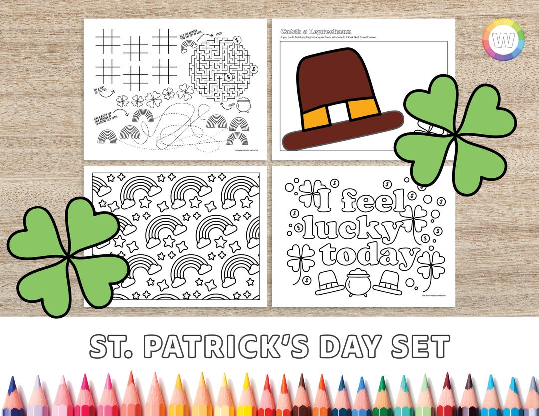 St. Patrick's Day Printable | Pots of Gold, Leprechaun Hats and ...