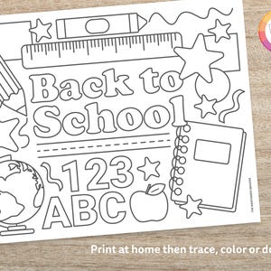 Back to School Printable Digital Download Coloring Page Activity Bundle ...