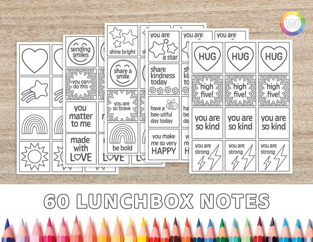 Lunchbox Notes and Affirmation Messages Printable Digital Download ...