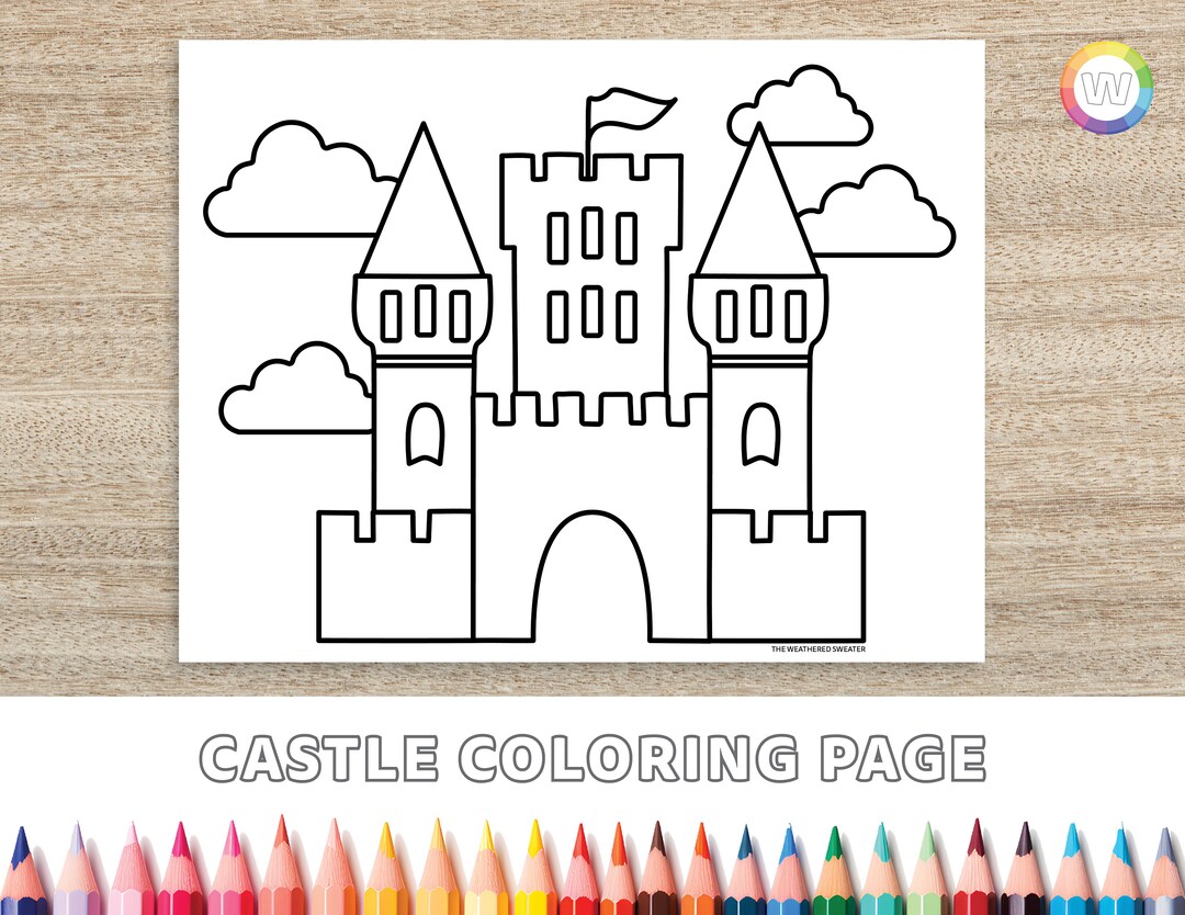 Castle Kingdom Printable Digital Download Coloring Page Activity Sheet ...