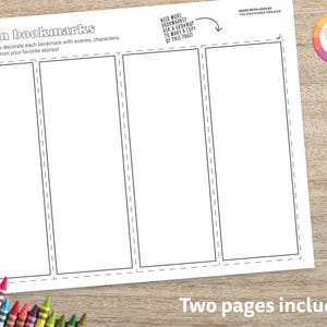 Make and Design Your Own Bookmarks Printable Digital Download Coloring ...