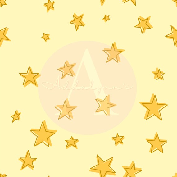 Boho Stars Seamless Design Digital File Stary Yellow PNG | Etsy