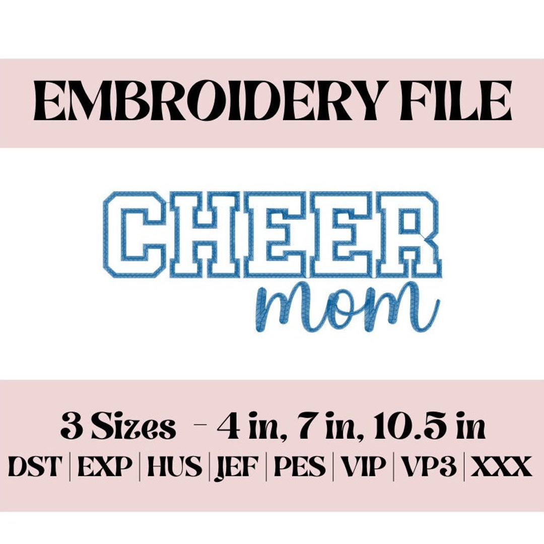 Cheer Mom Embroidery File: Patch Design (digital Download) - Etsy