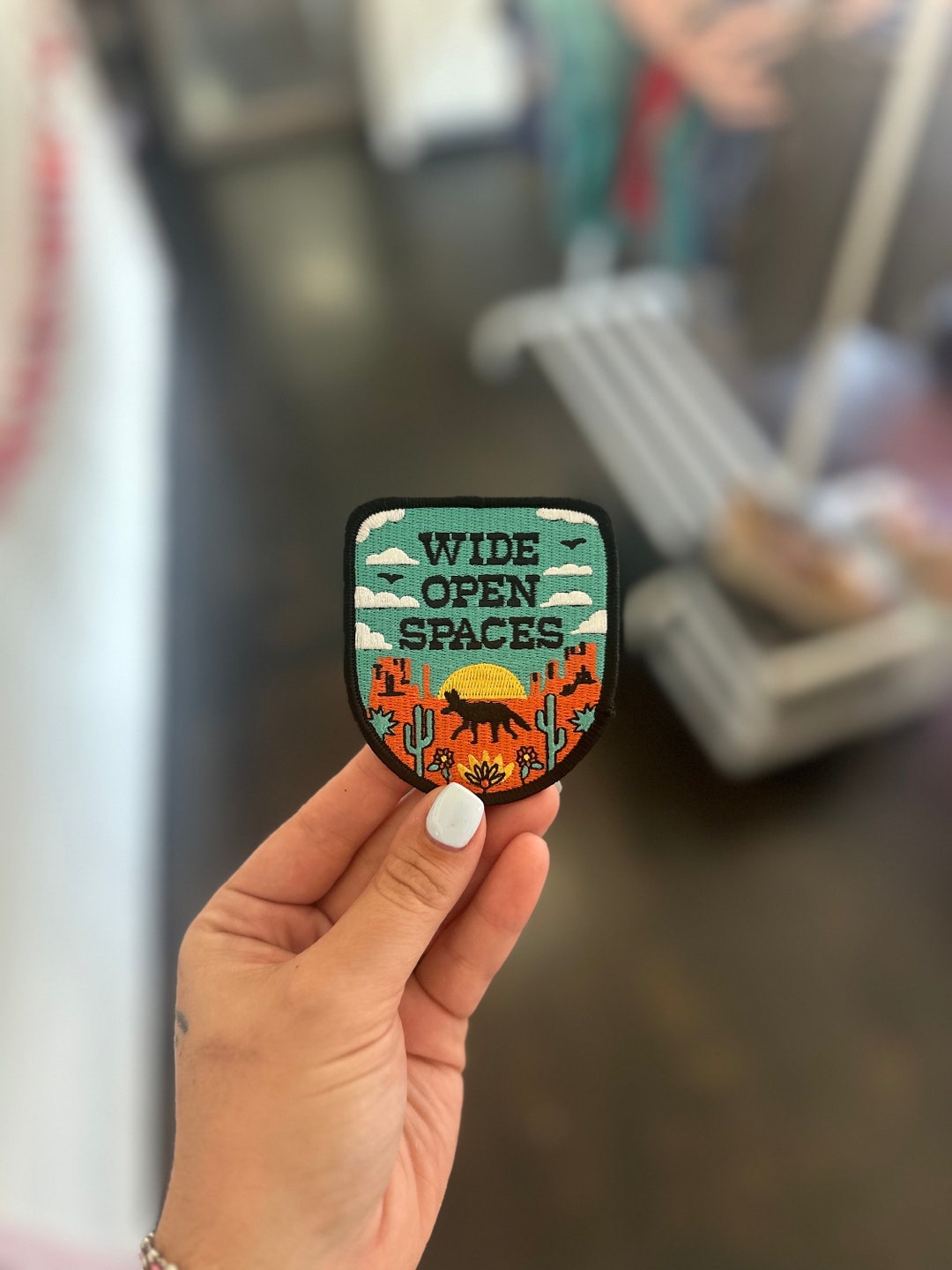 Wide Open Spaces Patch Jumbo Western Iron on Patch for Trucker Hat ...