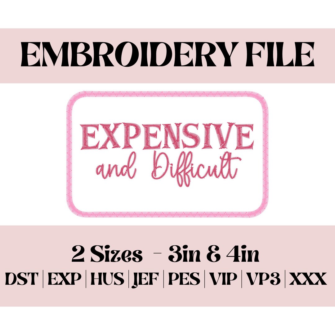 Expensive & Difficult Patch Embroidery File for Patch for Trucker Hat, Jacket, Clothing or Bag ...