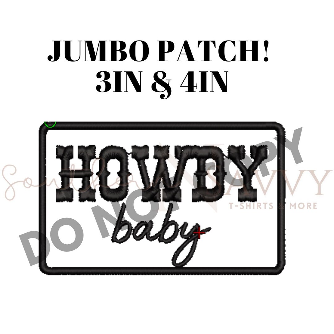 Howdy Baby Patch Chenille Patch Iron on Patch for Trucker Hat, Jacket ...