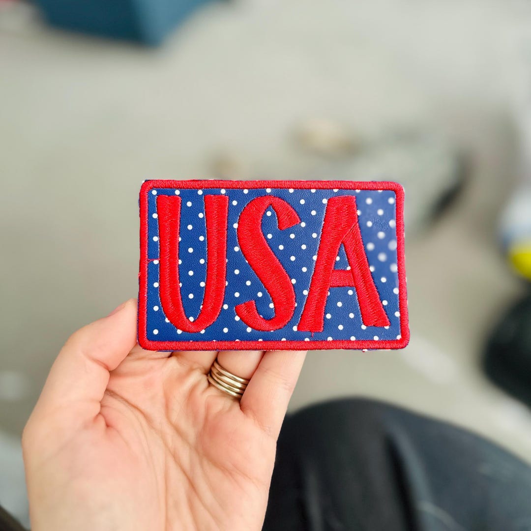 USA 4in Jumbo 4th of July Iron on Patch for Trucker Hat, Jacket ...
