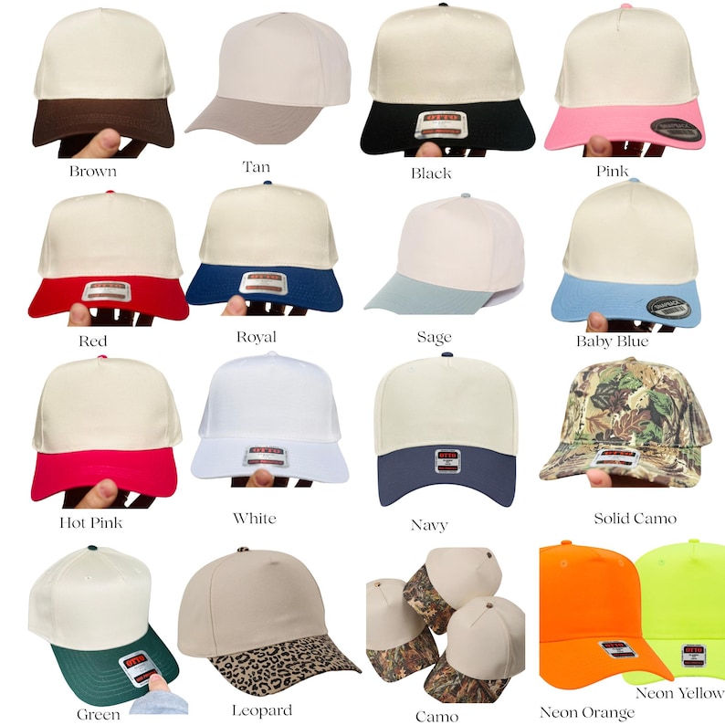 HAIRGRL Two-tone Baseball Cap | Embroidered Hat | Personalized Snapback ...