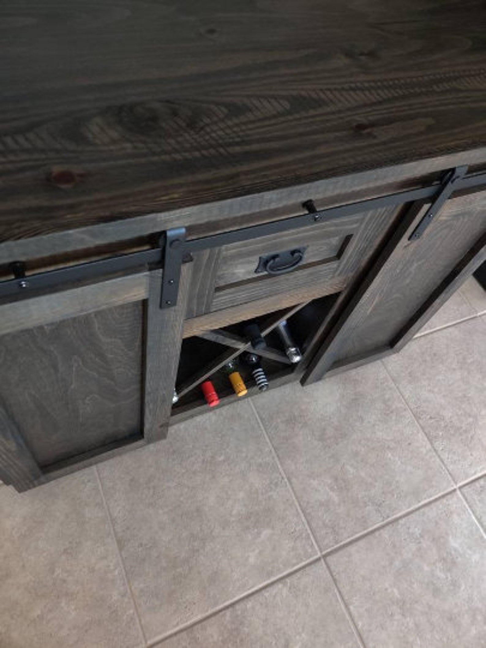 FREE SHIPPING Handcrafted Modern Rustic Farmhouse Hutch Cabinet/coffee ...