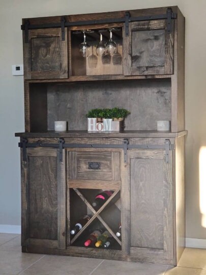 FREE SHIPPING!! Handcrafted Modern Rustic Farmhouse Hutch Cabinet ...