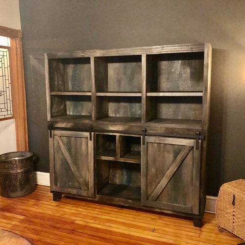 FREE SHIPPING Handcrafted Modern Rustic Farmhouse Hutch - Etsy