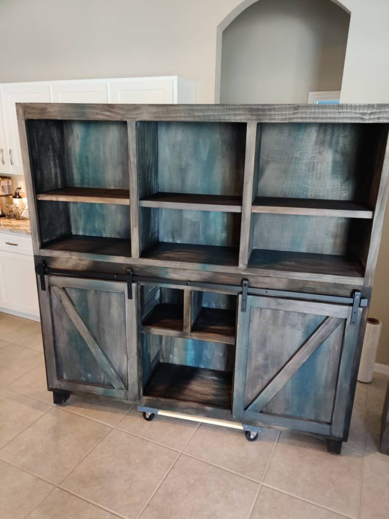 FREE SHIPPING!! Handcrafted Modern Rustic Farmhouse Hutch Cabinet ...