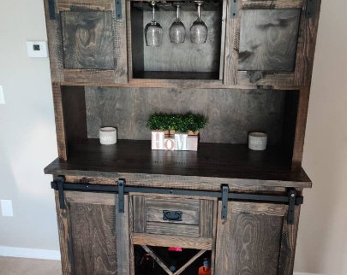 FREE SHIPPING!! Handcrafted Modern Rustic Farmhouse Hutch Cabinet ...
