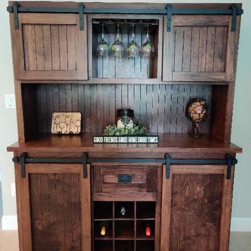 FREE SHIPPING Handcrafted Modern Rustic Farmhouse Hutch - Etsy