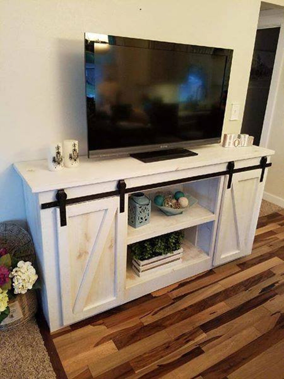 FREE SHIPPING Handcrafted Farmhouse Modern Rustic TV Cabinet - Etsy