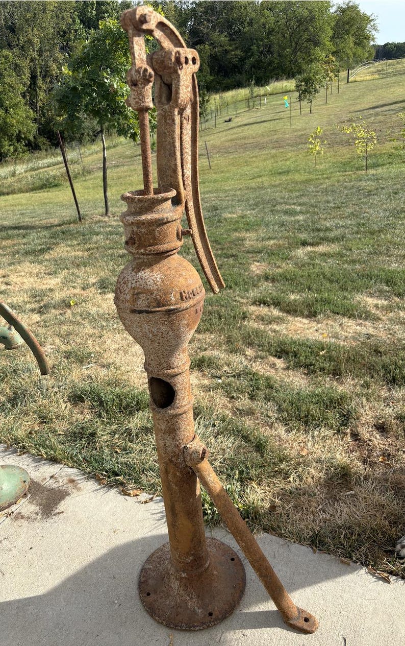 Flint and Walling Hoosier Cast Iron Antique Hand Water Pump ...