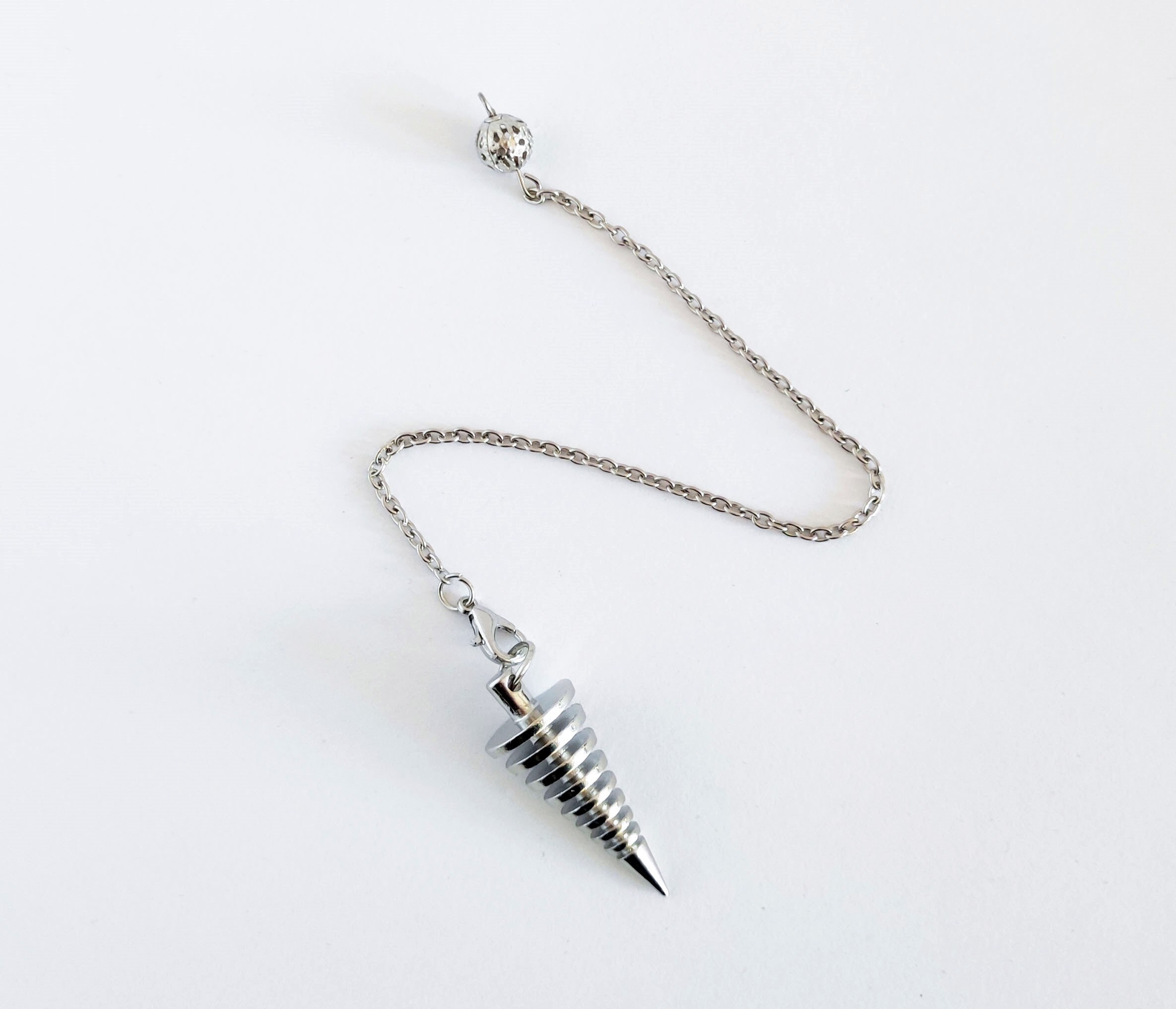 Isis Conical Pendulum Dowsing Pendulum Silver Metal Pendulum - Etsy