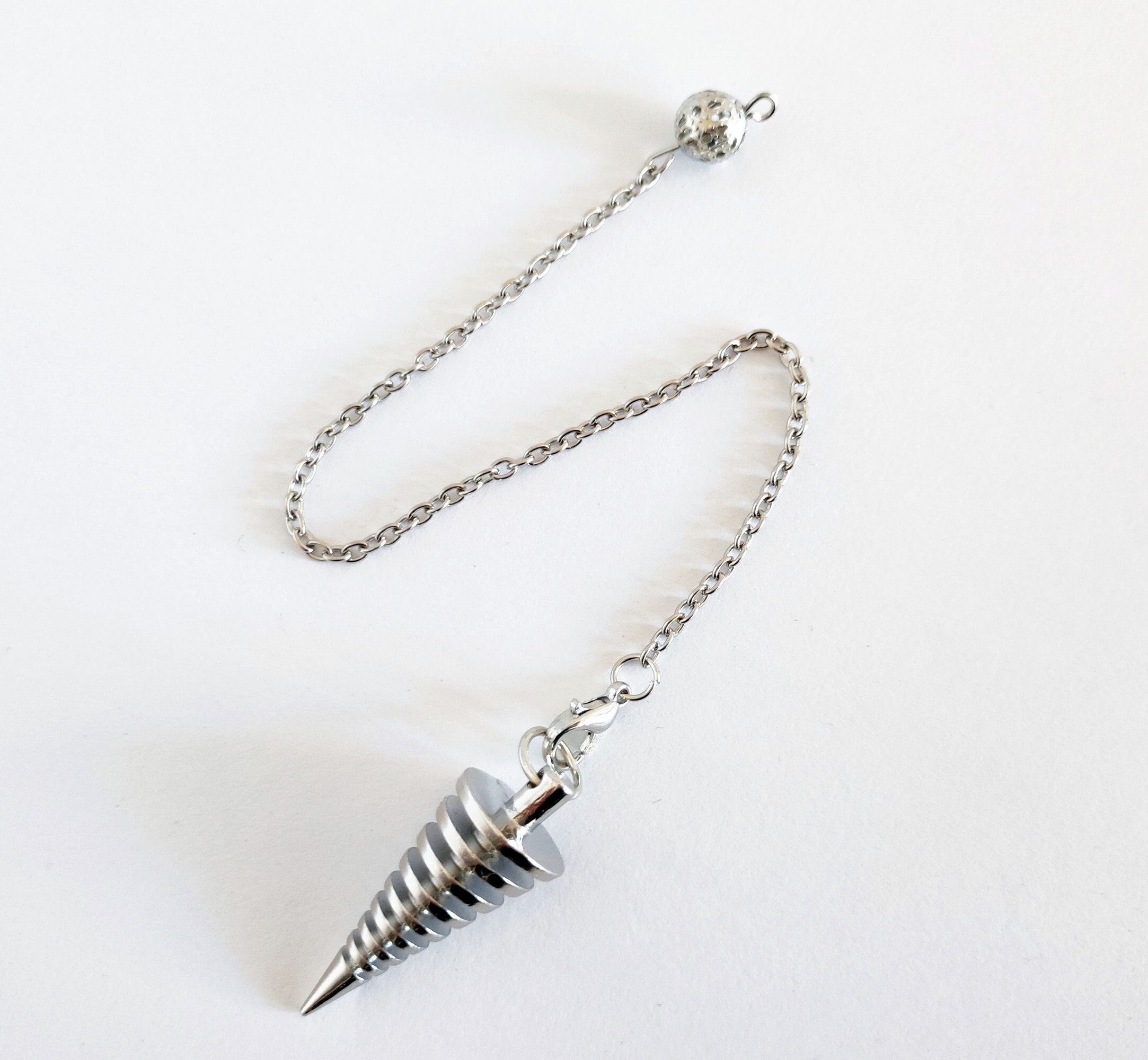 Isis Conical Pendulum Dowsing Pendulum Silver Metal Pendulum - Etsy
