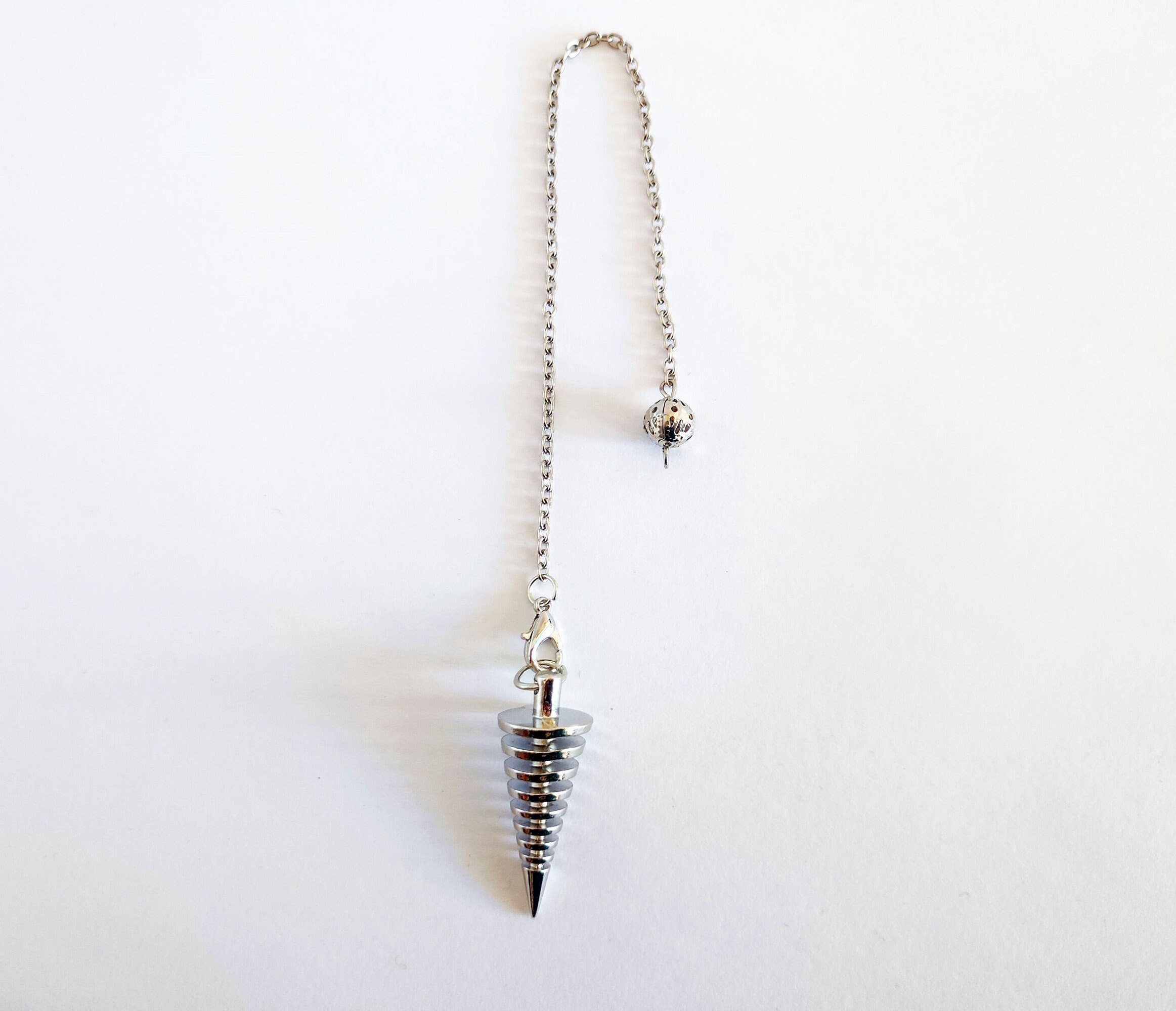 Isis Conical Pendulum Dowsing Pendulum Silver Metal Pendulum - Etsy