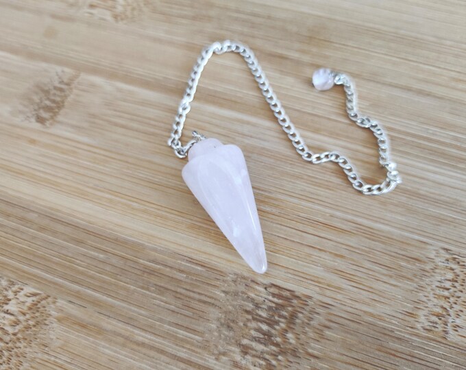 Rose Quartz Pendulum for Healing and Divination, Natural Quartz ...