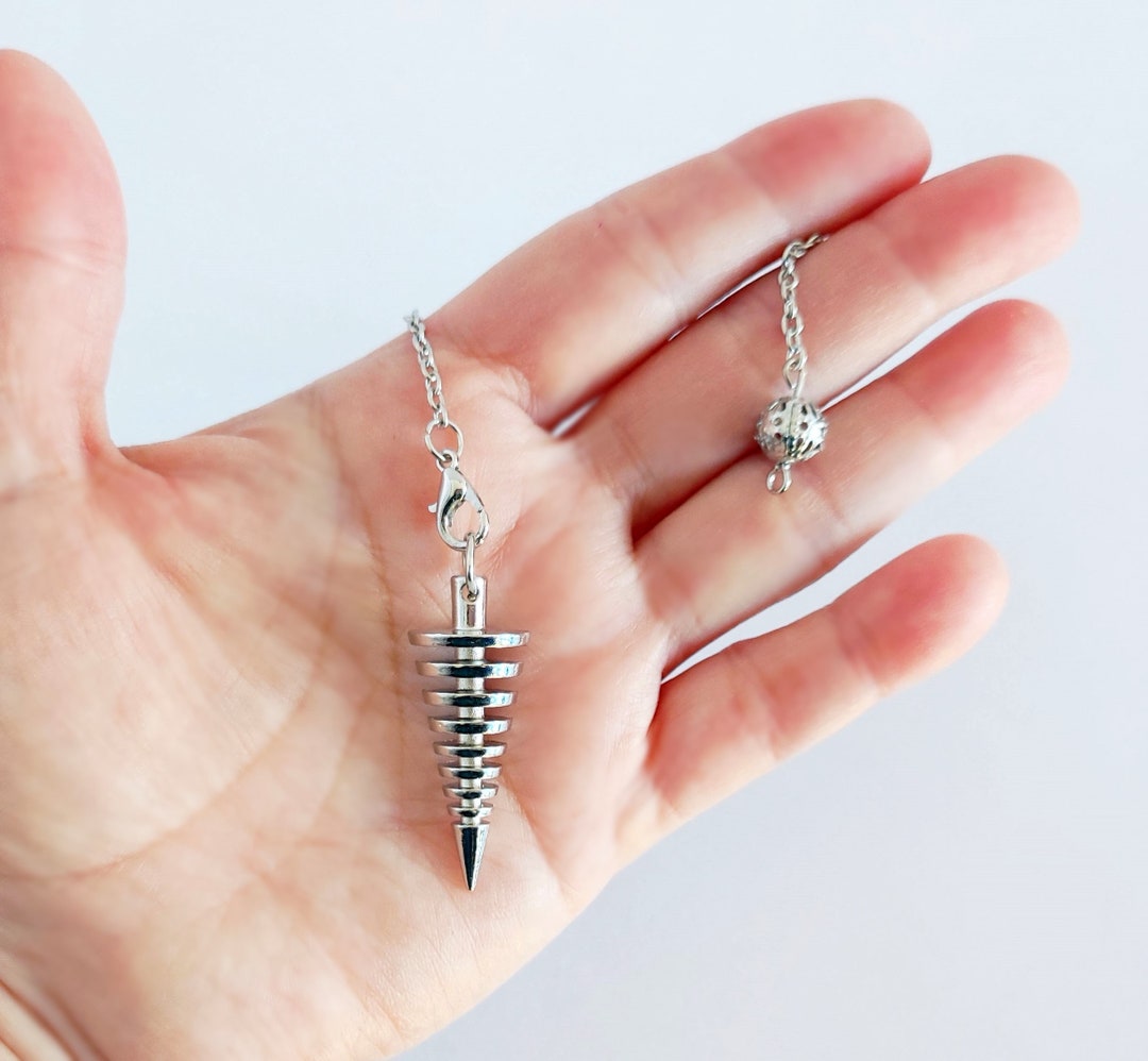 Isis Conical Pendulum Dowsing Pendulum Silver Metal Pendulum - Etsy