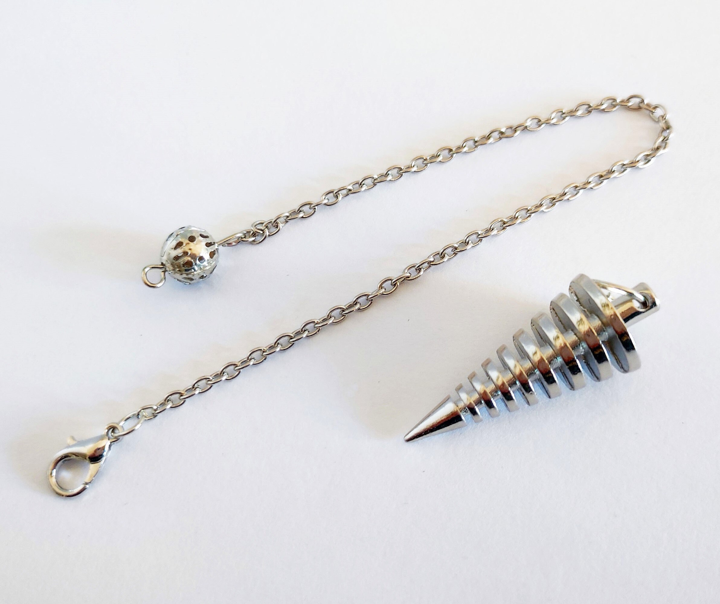 Isis Conical Pendulum Dowsing Pendulum Silver Metal Pendulum - Etsy
