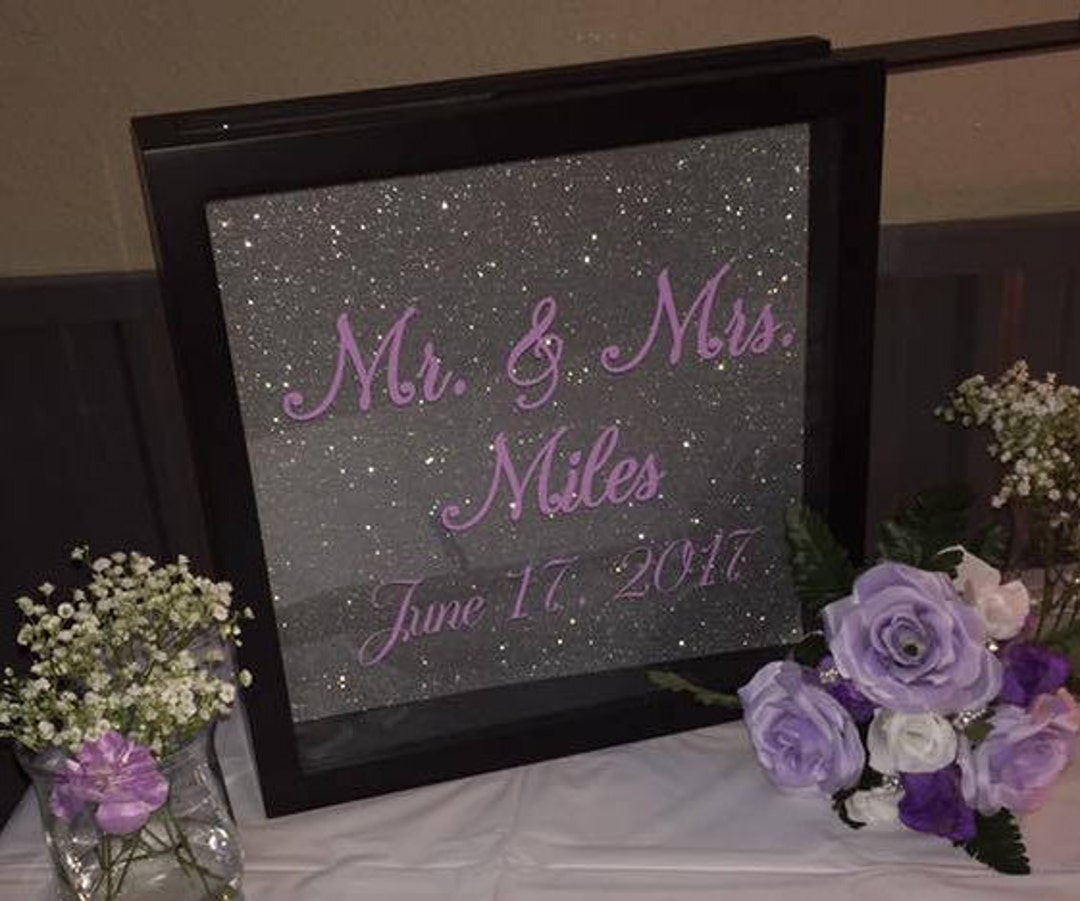 Personalized Top Loading Shadow Box, 12x12, Wedding Card Holder ...