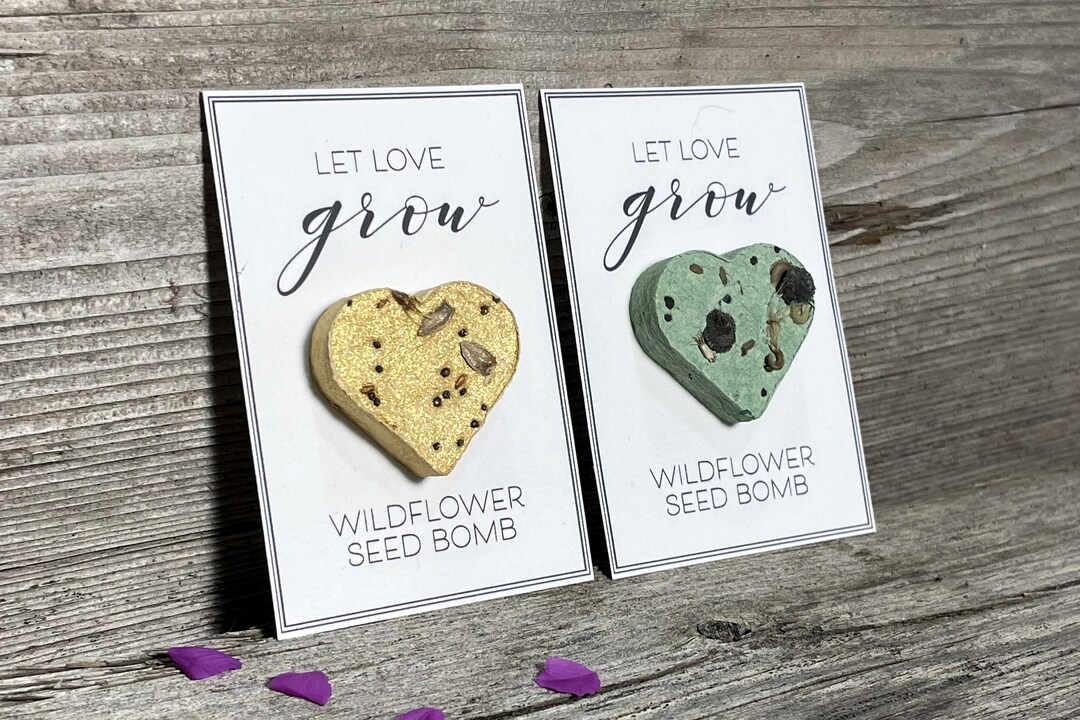 Personalized Wildflower Seed Bomb Cards let Love Grow, - Etsy
