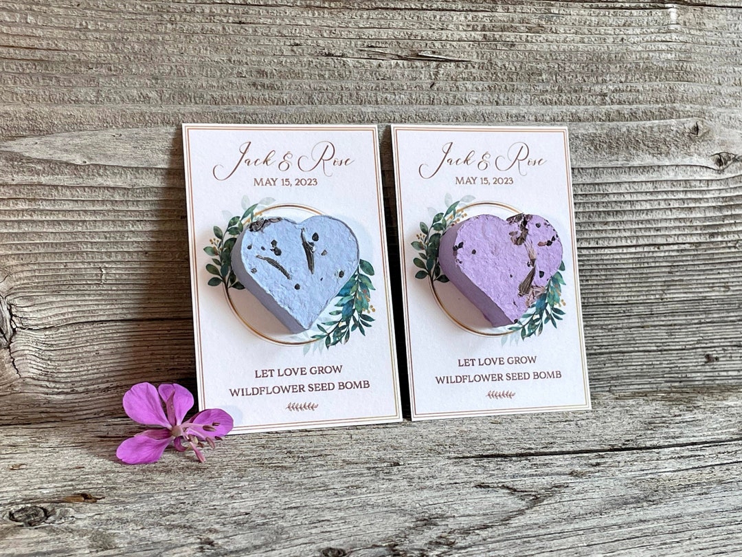 Personalized Wildflower Seed Bomb Cards, Custom - Etsy