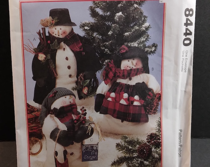 Vintage Mccall's Crafts Snowmen Pattern #8440, Faye Wine, Uncut. - Etsy