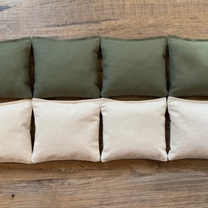 Plain Set of 8 Cornhole Bags for Bean Bag Toss Backyard Game Corn Hole ...