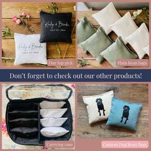 Plain Set of 8 Cornhole Bags for Bean Bag Toss Backyard Game Corn Hole ...